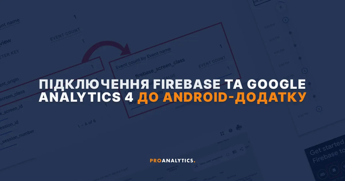 Підключення Firebase до Android: установка та налаштування Google Analytics | PRO ANALYTICS
