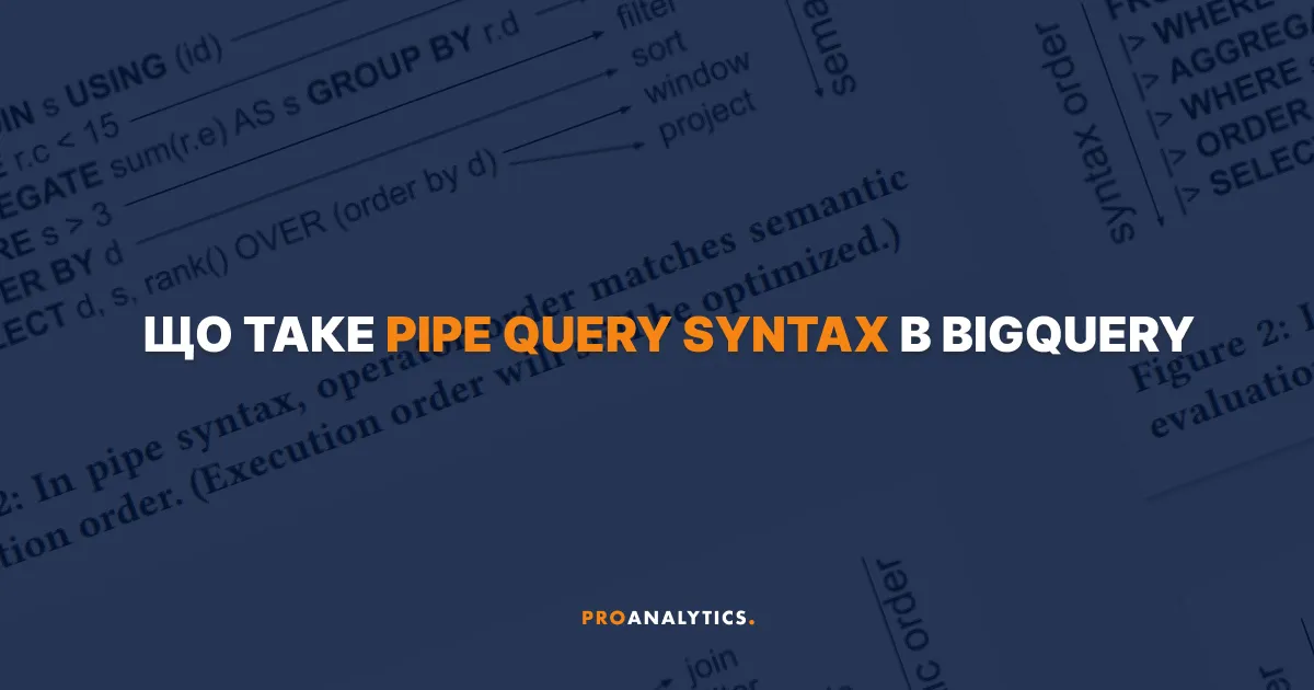 Що таке Pipe Query Syntax в BigQuery: Як спростити SQL-запити за ...